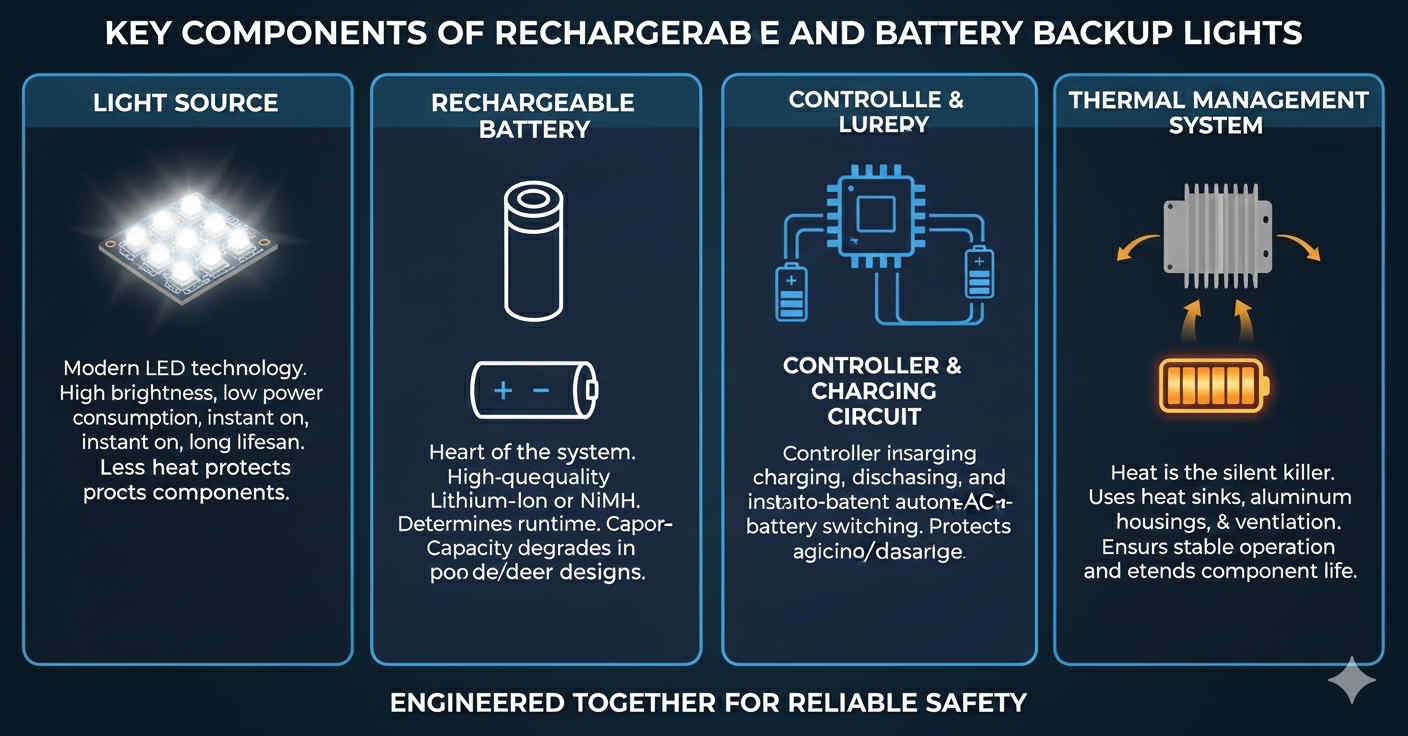 How Do Rechargeable and Battery Backup Lights Work?
